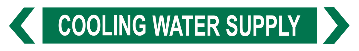 Cooling Water Supply -Pipe Marker – K2K Signs