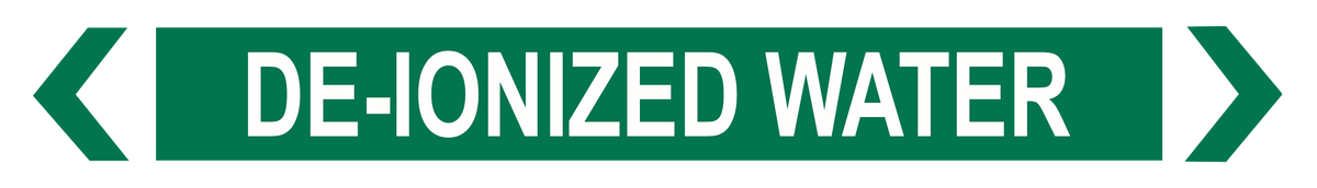 De-Ionized Water - Pipe Marker Labels – K2K Signs