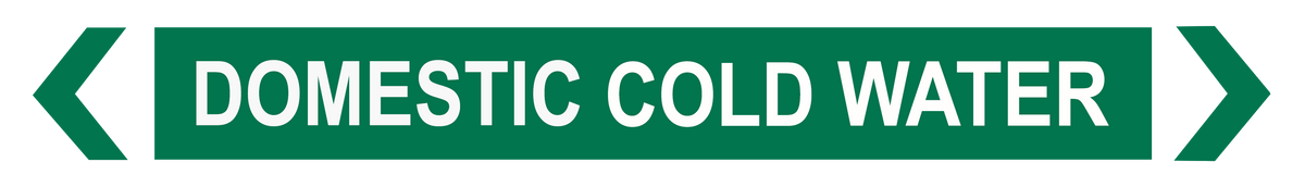 Domestic Cold Water - Pipe Marker – K2K Signs