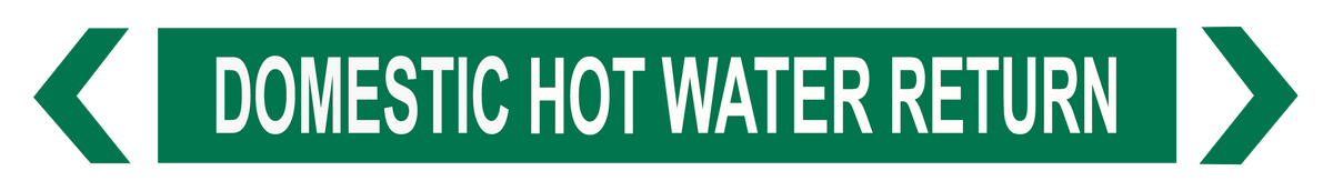 Domestic Hot Water Return - Pipe Marker Labels – K2K Signs