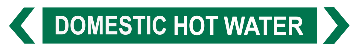 Domestic Hot Water - Pipe Marker Labels – K2K Signs
