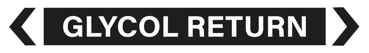 Glycol Return - Pipe Marker – K2K Signs