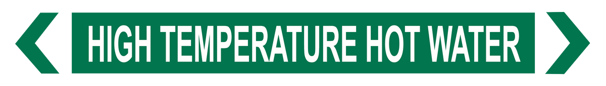 High Temperature Hot Water - Pipe Marker Labels – K2K Signs