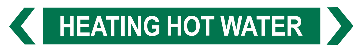Heating Hot Water - Pipe Marker – K2K Signs