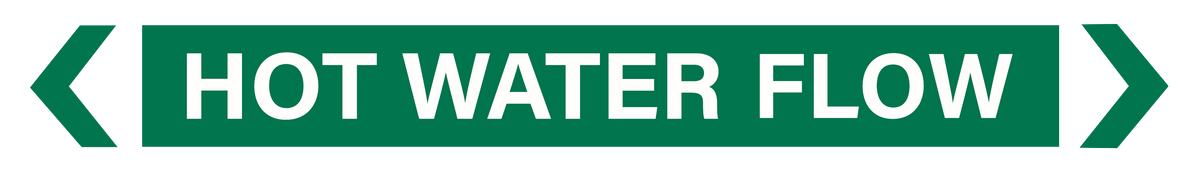 Hot Water flow - Pipe Marker – K2K Signs