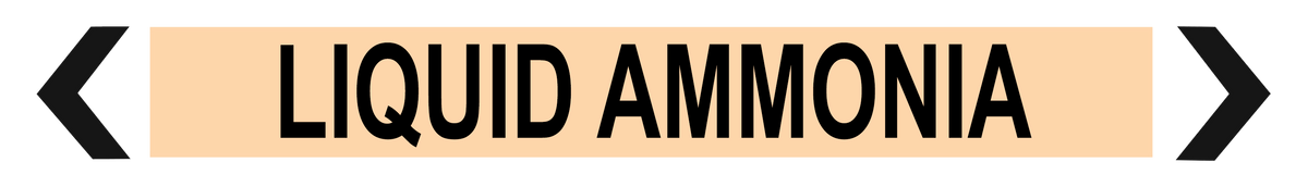 Liquid Ammonia - Pipe Marker Labels – K2K Signs
