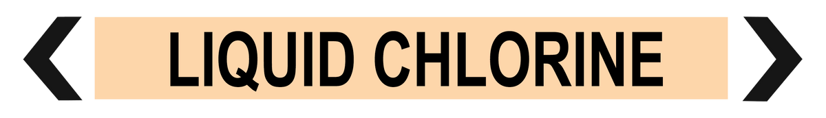 Liquid Chlorine - Pipe Marker Labels – K2K Signs