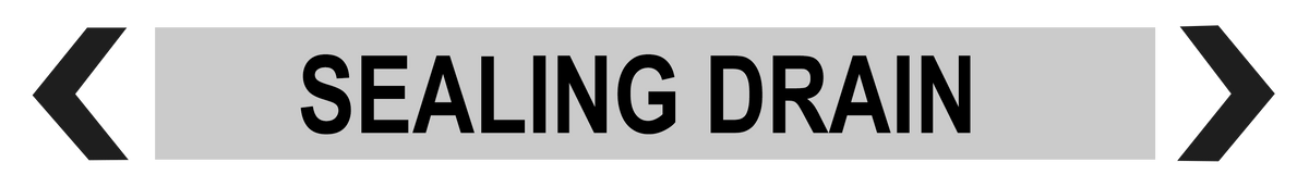 Sealing Drain - Pipe Marker Labels – K2K Signs