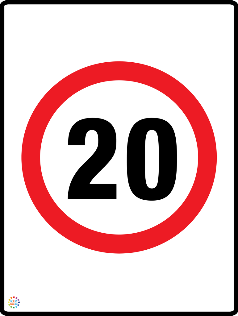 Speed Limit 20 Kph Sign | K2K Signs Australia