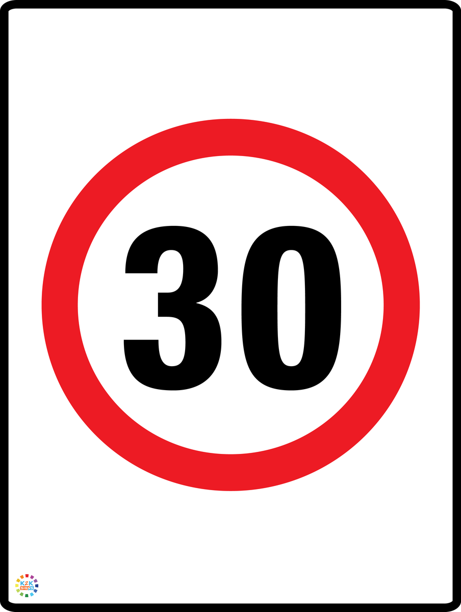 Speed Limit 30 Kph Sign | K2K Signs Australia