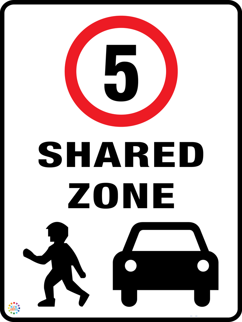 Speed Signs & Shared Zone Signs | K2K Signs Australia