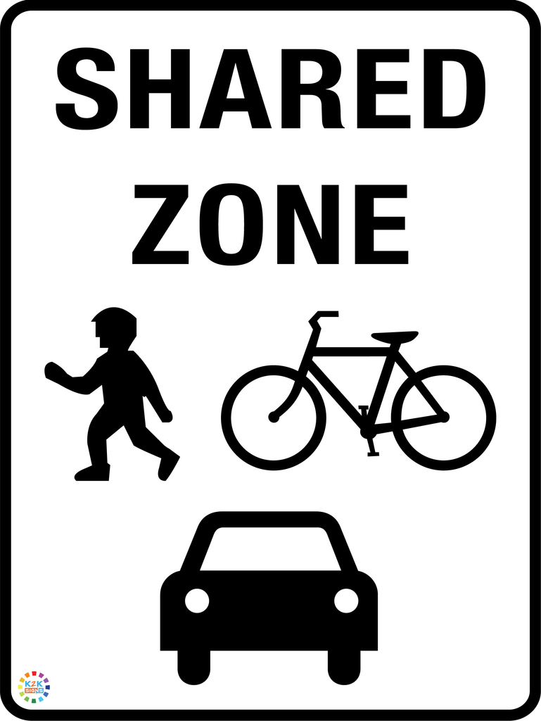 Speed Signs & Shared Zone Signs | K2K Signs Australia