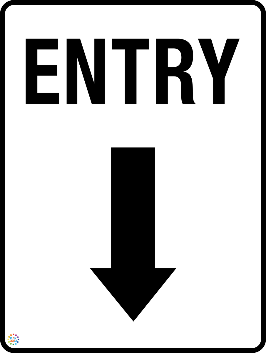 Entry (Down Arrow) – K2K Signs