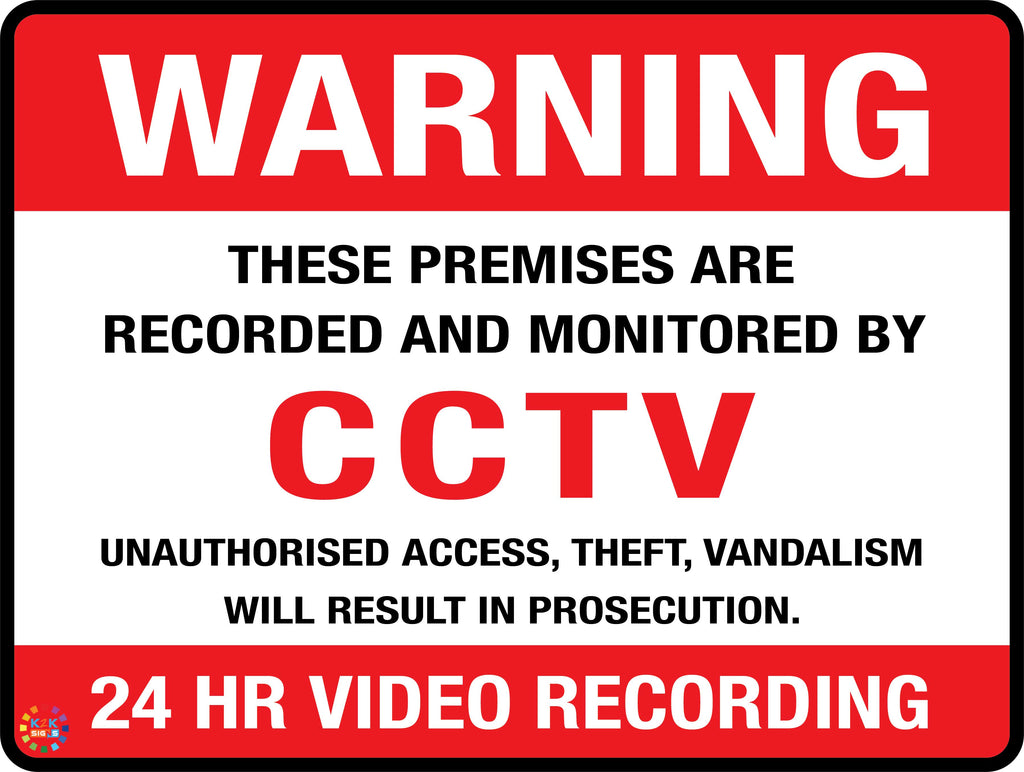 CCTV & Security Camera Signs | K2K Signs Australia
