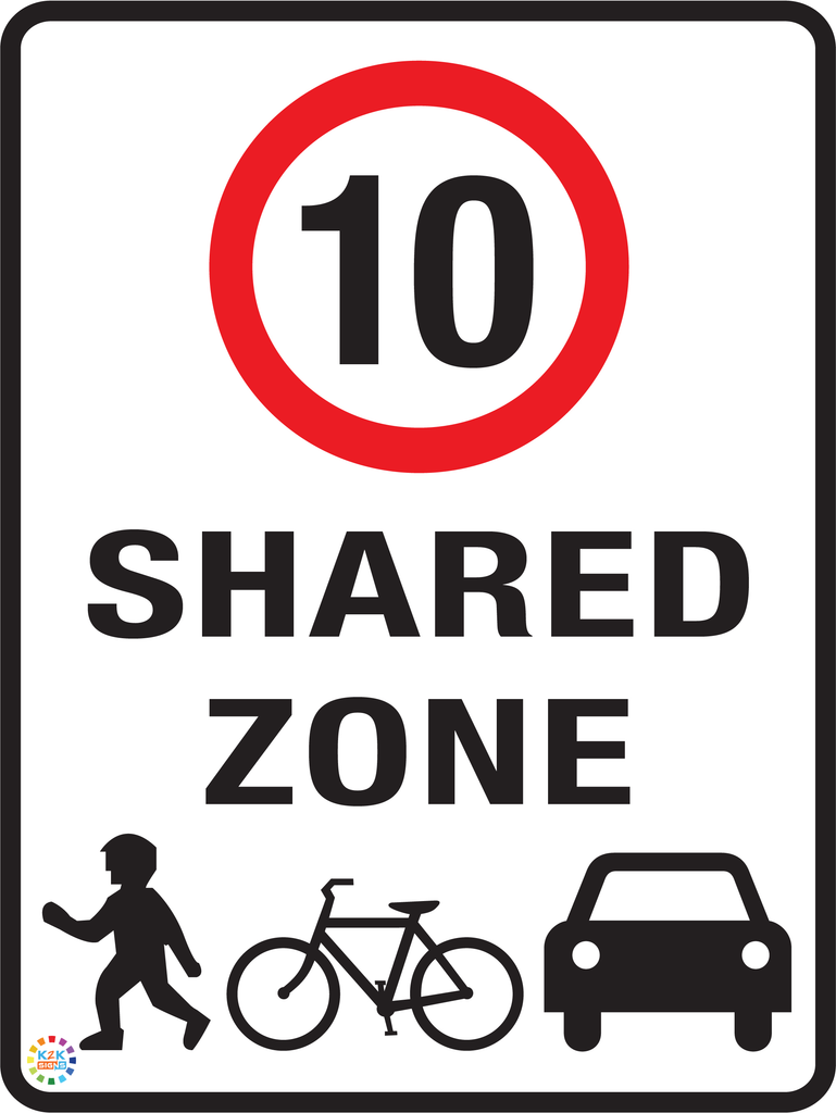 Speed Signs & Shared Zone Signs | K2K Signs Australia