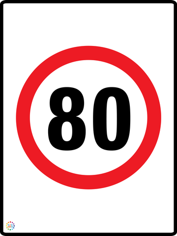 Speed Limit 80 Kph Sign | K2K Signs Australia