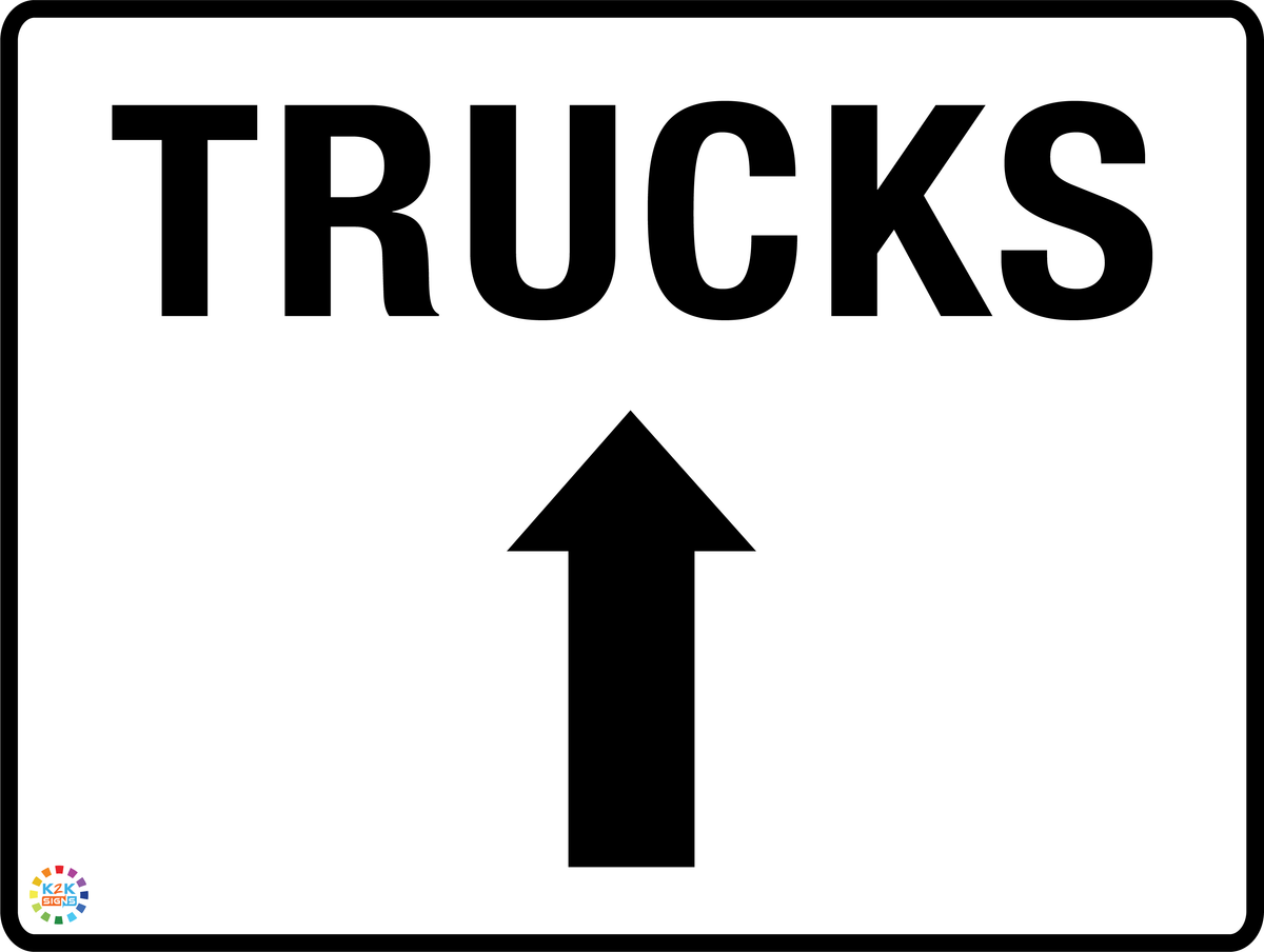 Trucks Sign (Straight Arrow) – K2K Signs