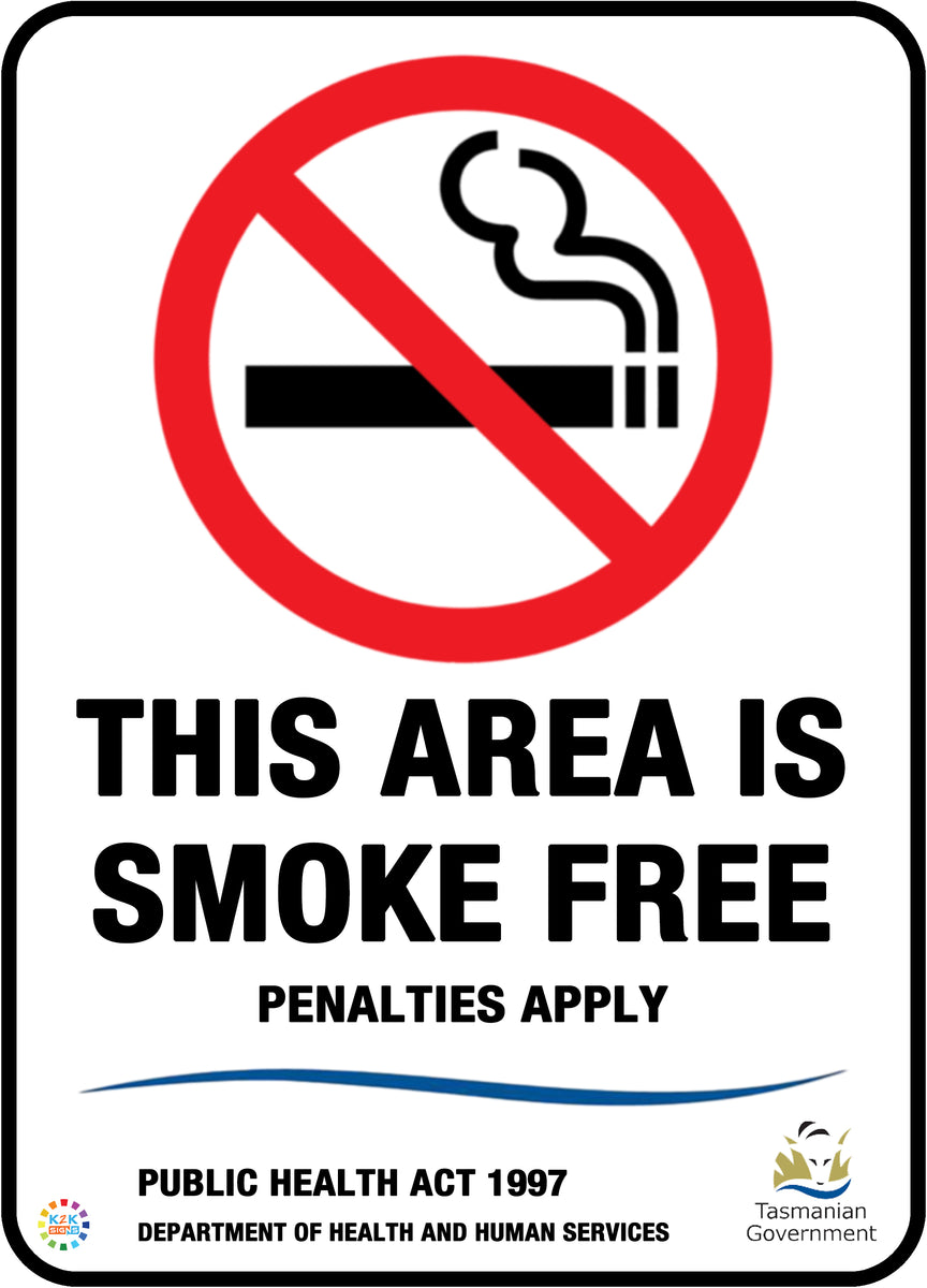 This Area Is Smoke Free Sign | K2K Signs Australia