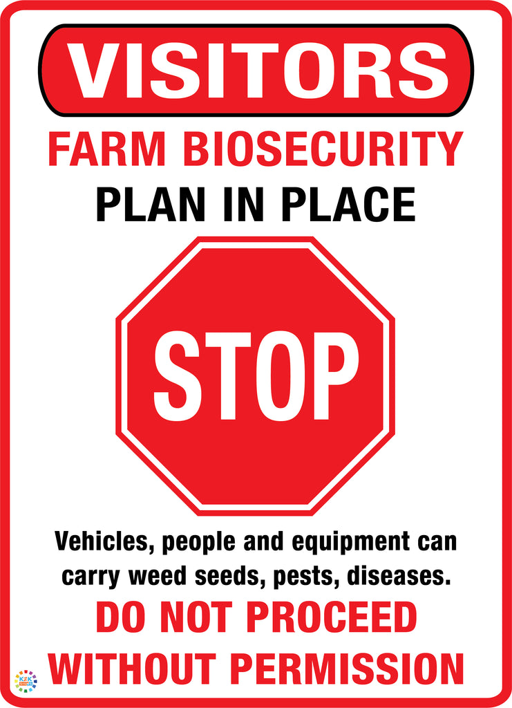 Farm Biosecurity Signs | K2K Signs Australia
