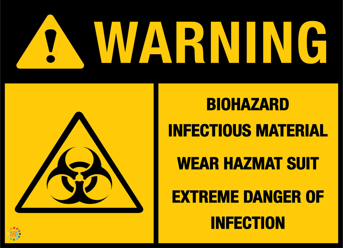 Biohazard Infectious Material Sign | K2K Signs Australia